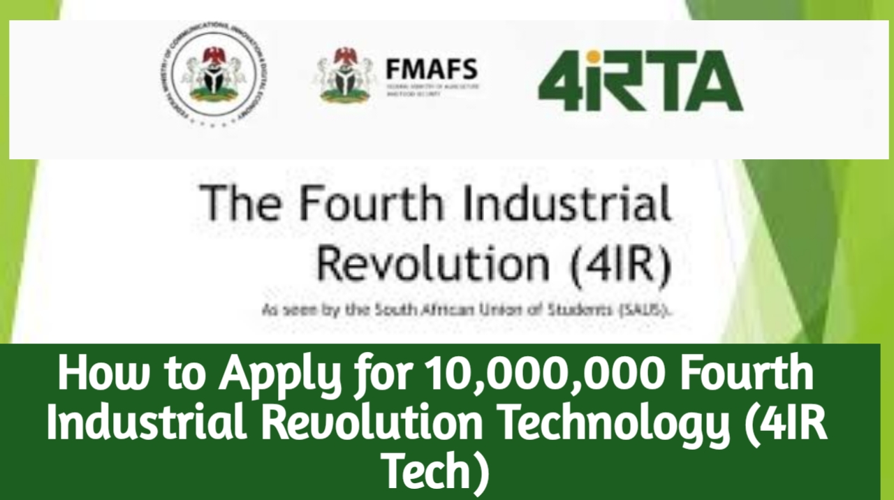 How to Apply for 10,000,000 Fourth Industrial Revolution Technology ...