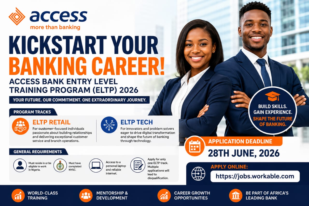 Access Bank Entry Level Training Program 2026: Fresh Graduates Can ...